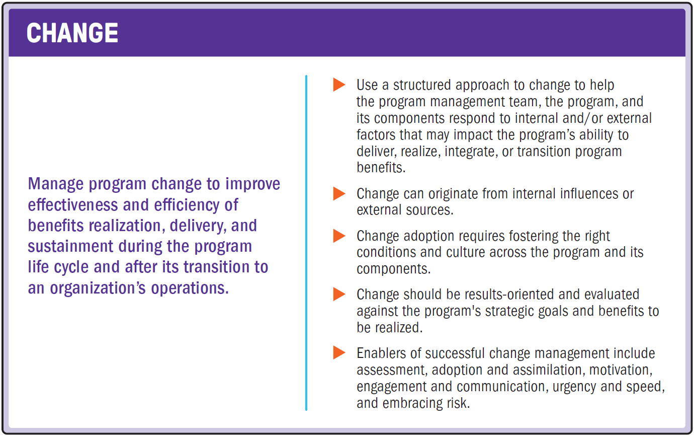PgMP Certification Change Principle