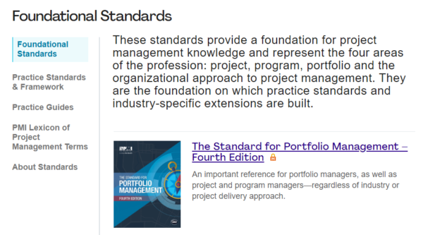 PfMP Portfolio Management Standard
