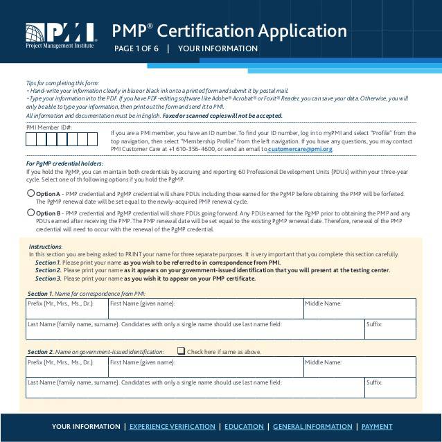 PMP Application Review Process- KnowledgeMap